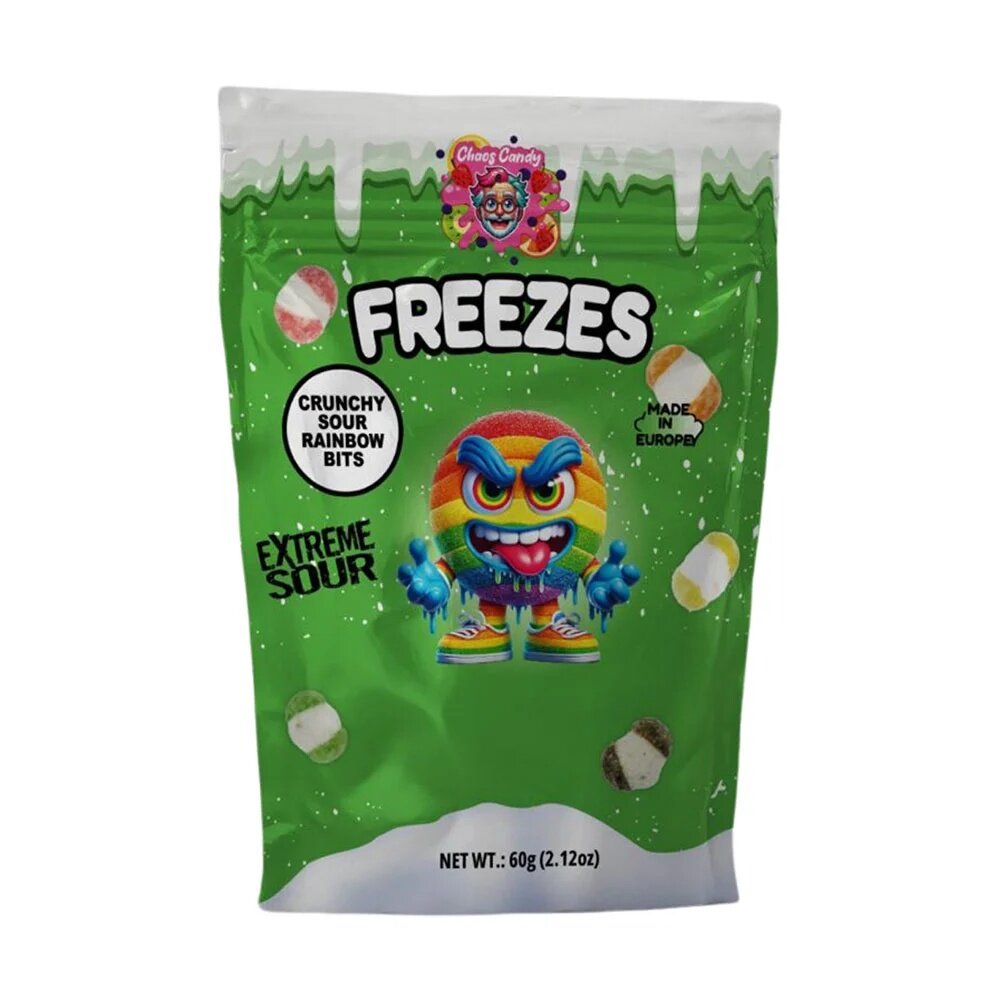 Chaos Candy Freezes Dried Candy – Crunchy Rainbow Bites 60 g – Gefrie