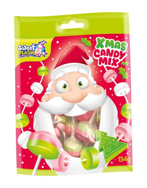 Sweet Flash Xmas Candy Mix 134 g – Bunte Weihnachtsbonbons mit Frucht