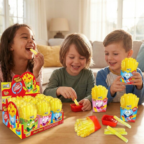 Sweet Flash Jelly Fries & Candy Ketchup 40 g – Fruchtgummi Pommes mit